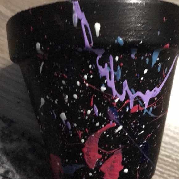 Other | Galaxy Splatter Paint Gardening Pot | Poshmark